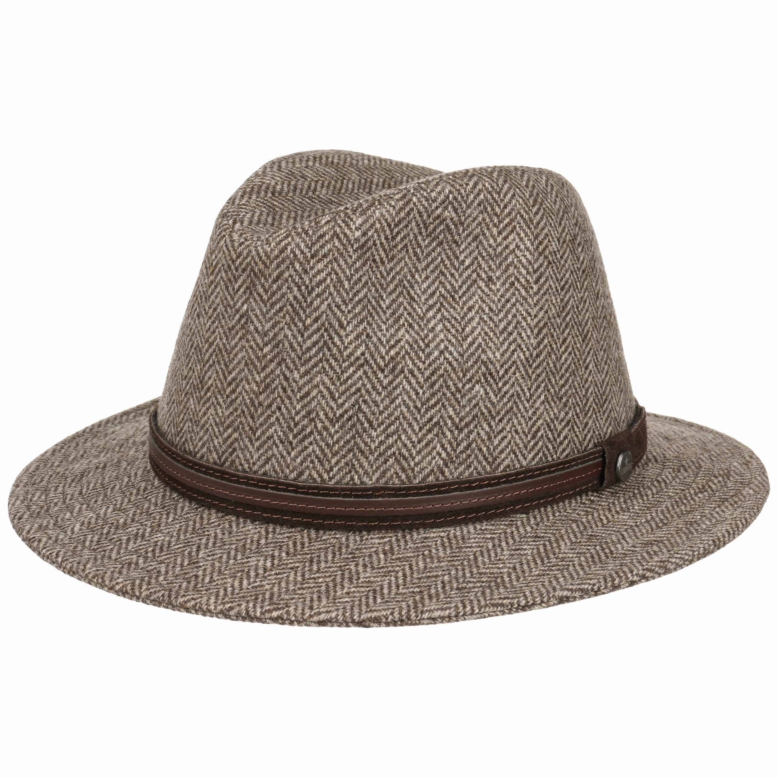 Herringbone Ullfilt Traveller Hatt by Lierys - 1289,00 kr
