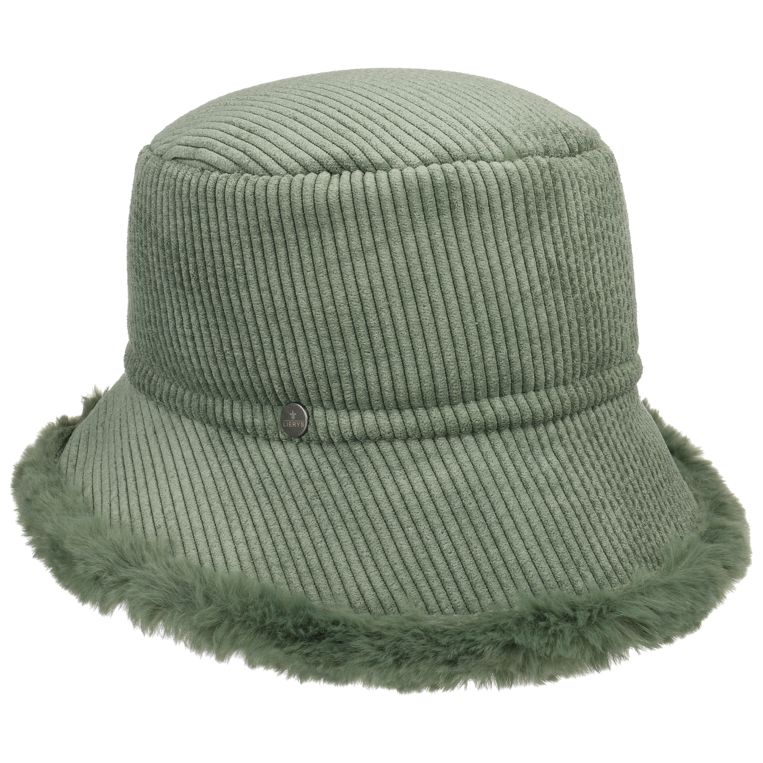 Manchestertyg Bucket Hatt med Pälskant by Lierys - 639,00 kr
